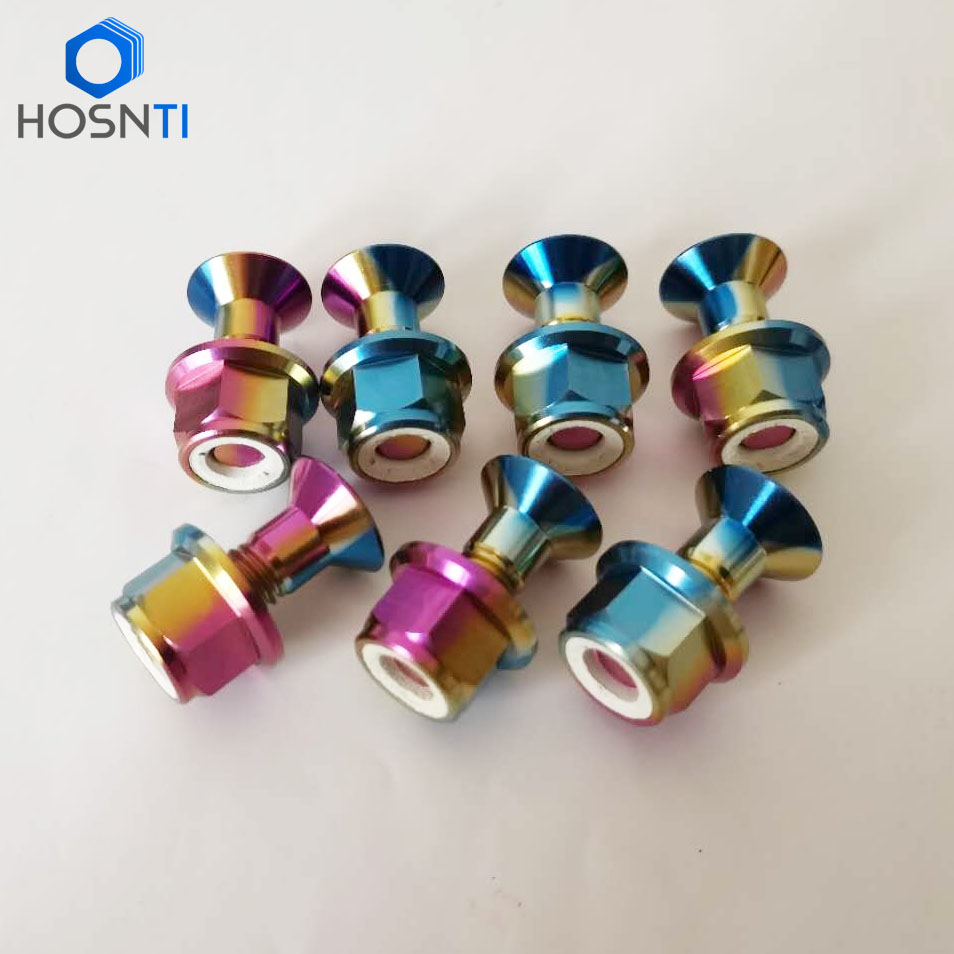 Rainbow Titanium Sprocket Bolts and Nuts – Baoji HOSN Titanium Co., Ltd.