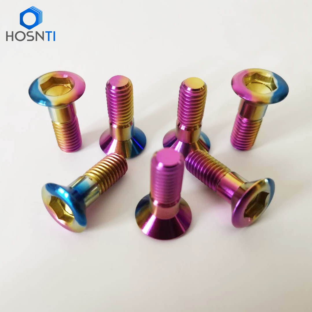 Rainbow Titanium Sprocket Bolts and Nuts – Baoji HOSN Titanium Co., Ltd.