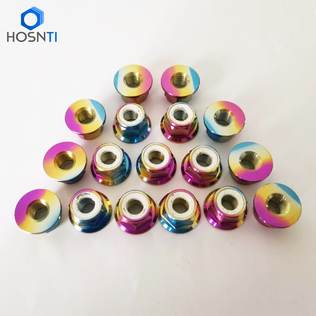 Rainbow Titanium Sprocket Bolts and Nuts – Baoji HOSN Titanium Co., Ltd.